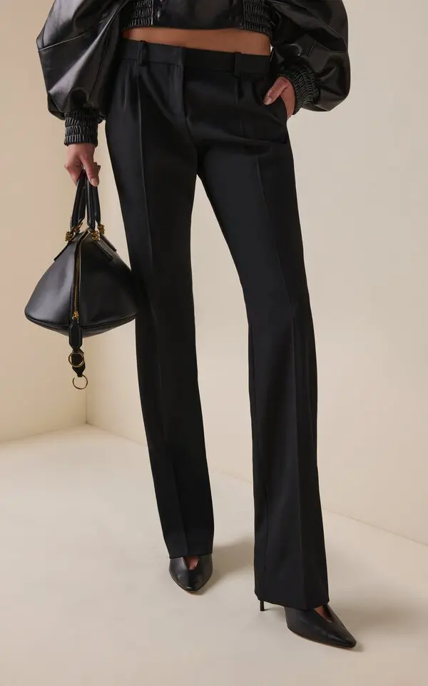 Balenciaga Stretch Wool Twill Straight-leg Trousers