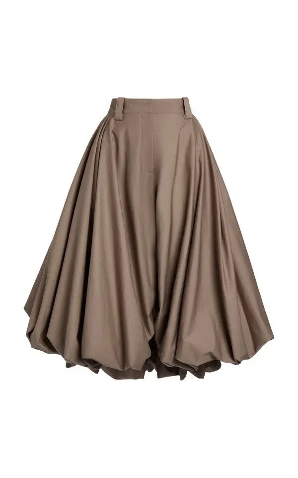 Balenciaga Cotton Twill Balloon Shorts - Tan