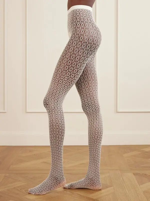 Wolford Daisy Net Stretch-econyl Tights - Neutrals
