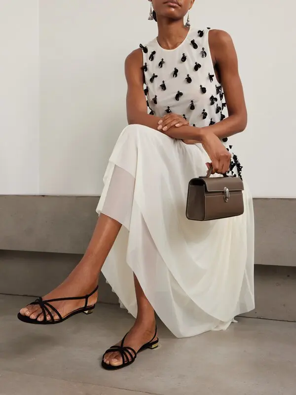AQUAZZURA Talk To Me Suede Slingback Sandals