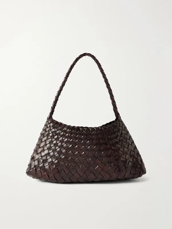 Dragon Diffusion Rosanna Mini Woven Leather Tote - Brown