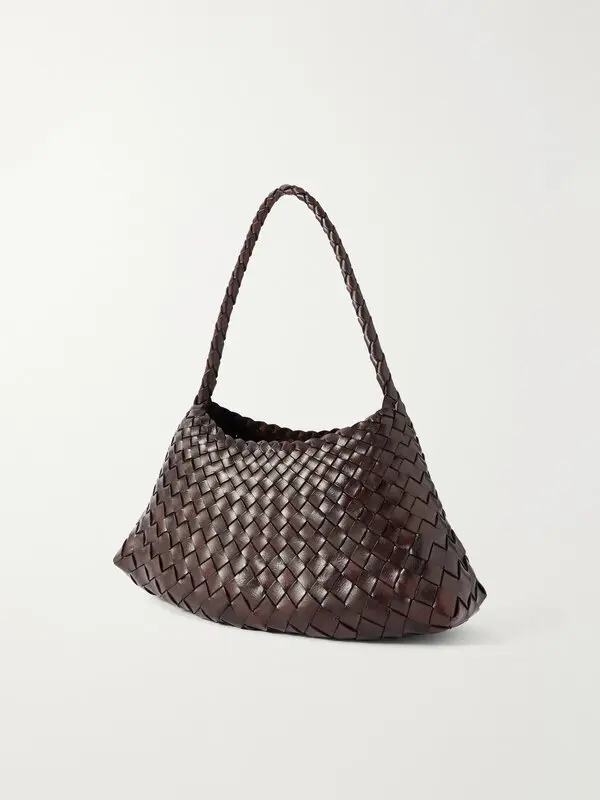 Dragon Diffusion Rosanna Mini Woven Leather Tote - Brown