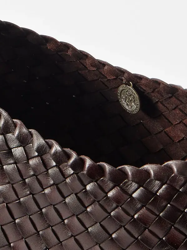 Dragon Diffusion Rosanna Mini Woven Leather Tote - Brown