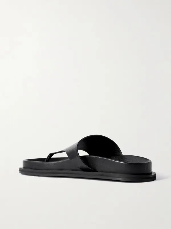 A.emery Imara Croc-effect Leather Sandals - Black