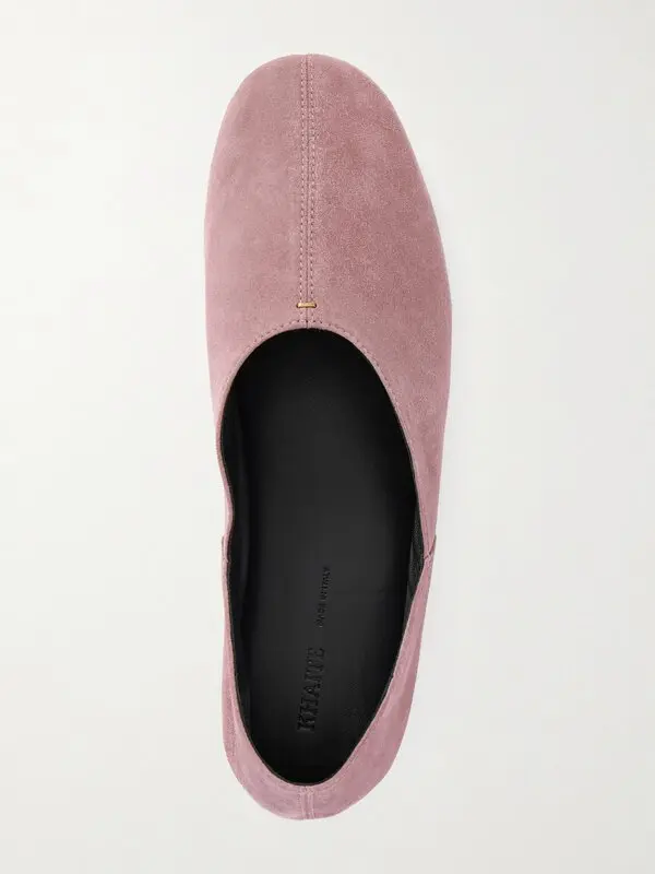 Khaite Jane Suede Flats - Pink