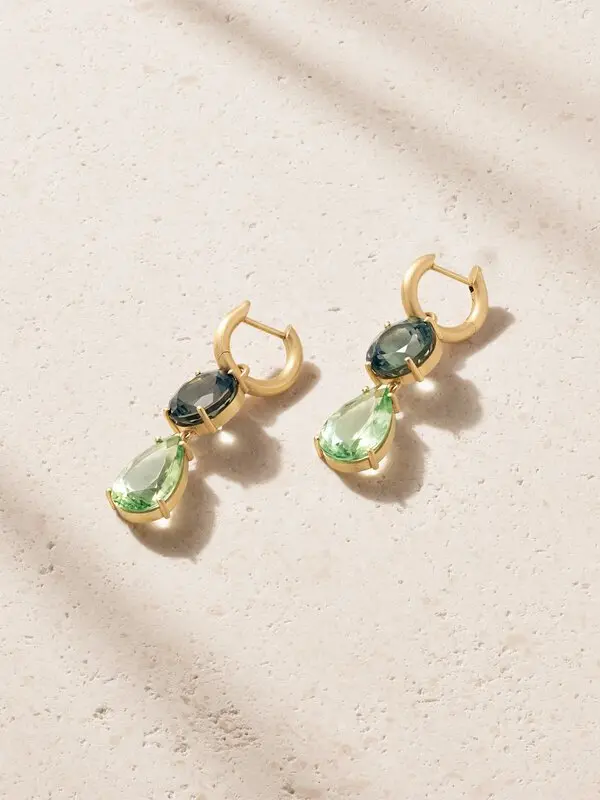 Irene Neuwirth Gemmy Gem 18-karat Gold Tourmaline Hoop Earrings - Green