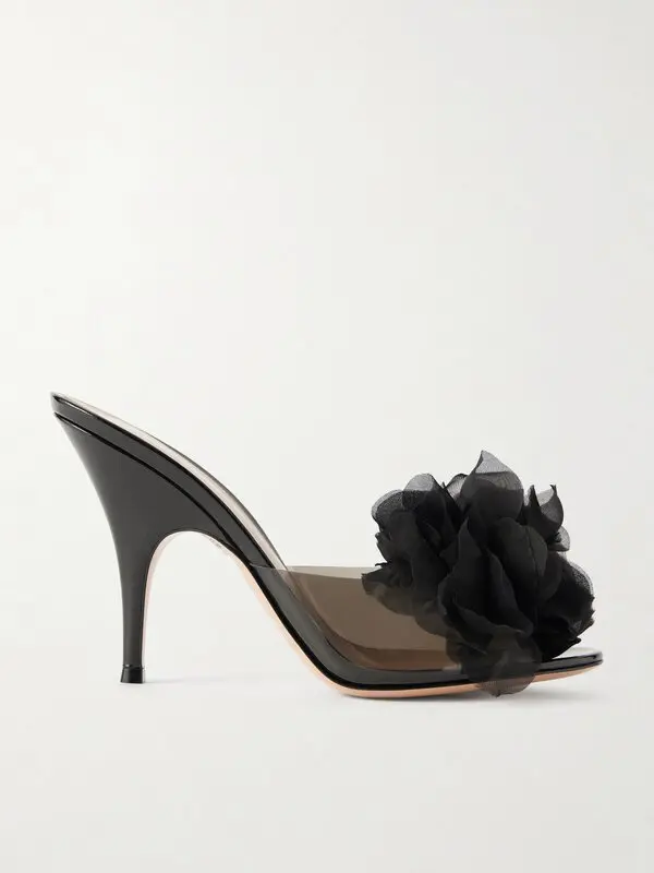 GIANVITO ROSSI 95 Embellished Pvc Sandals