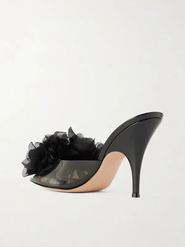 GIANVITO ROSSI 95 Embellished Pvc Sandals