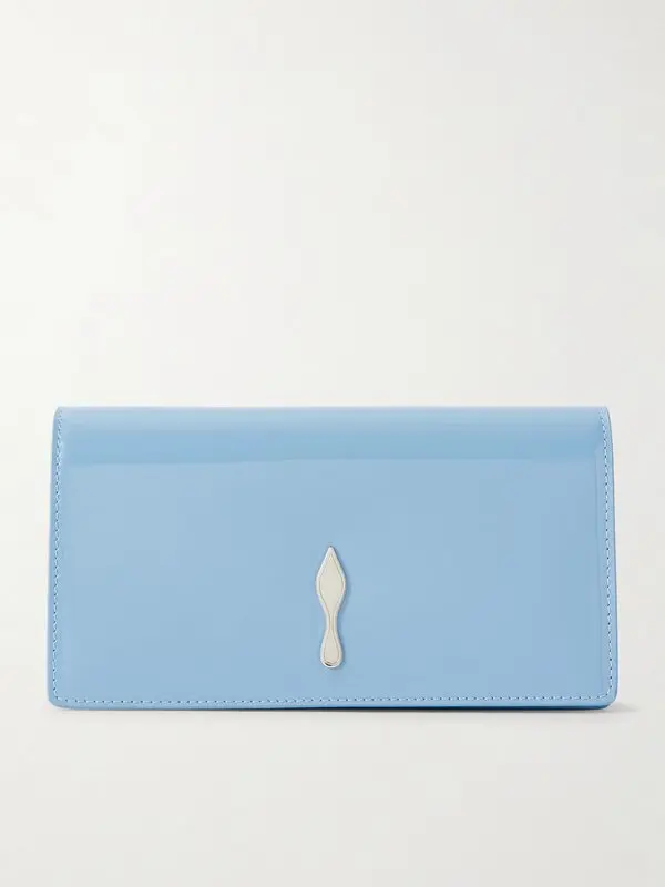 CHRISTIAN LOUBOUTIN Bettina Patent-leather Clutch - Blue