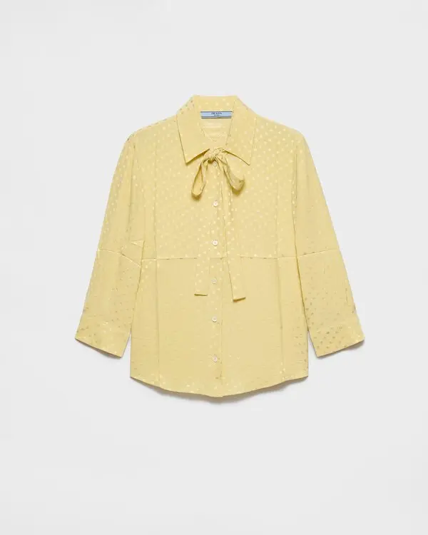 Prada Polka-dot Satin Shirt