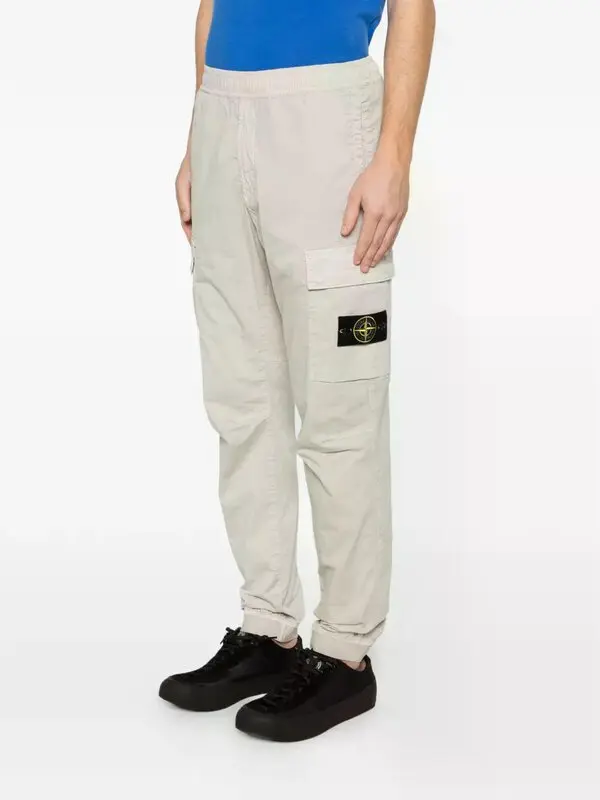 Stone Island Logo-patch Cargo Trousers - Neutrals
