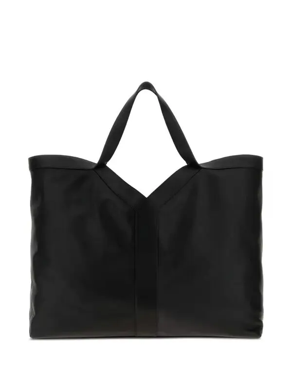 Saint Laurent V-neck Calfskin Tote Bag