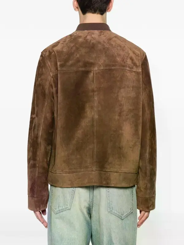 YVES SALOMON Button-up Calf-suede Jacket