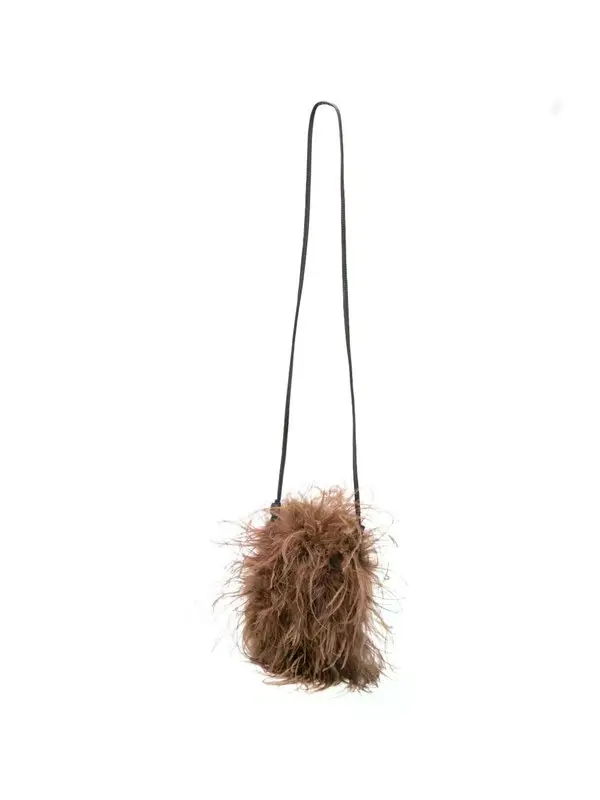 YVES SALOMON Feather Satchel - Brown