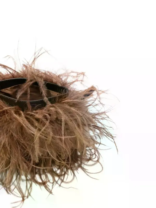 YVES SALOMON Feather Satchel - Brown