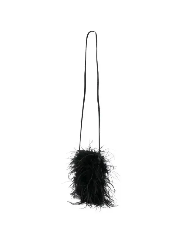 YVES SALOMON Feather Satchel - Black