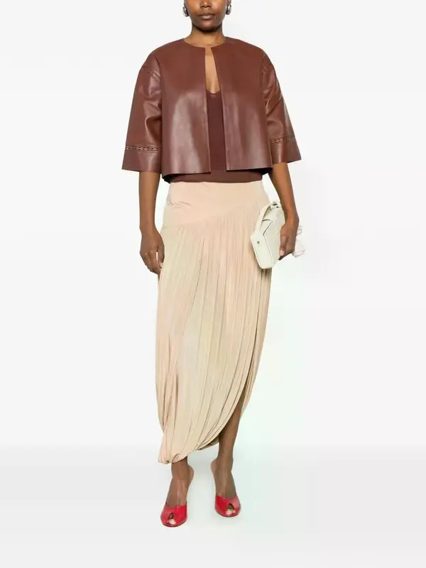YVES SALOMON Laser-cut Lambskin Jacket