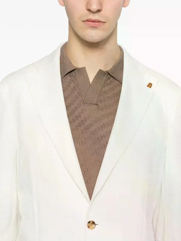 LATORRE Textured Tailored Blazer - Neutrals