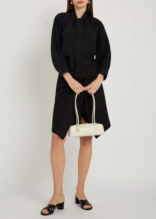 LEMAIRE Scarf-effect Cotton Blouse - Black