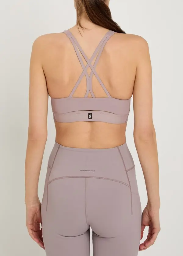 On Studio Stretch-jersey Bra Top - Light Pink