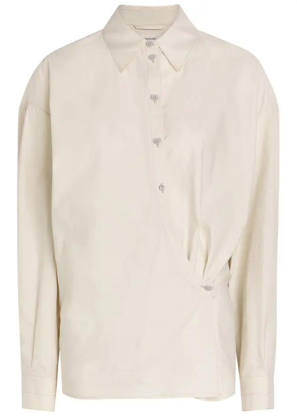 LEMAIRE Twisted Cotton-blend Poplin Shirt - Cream