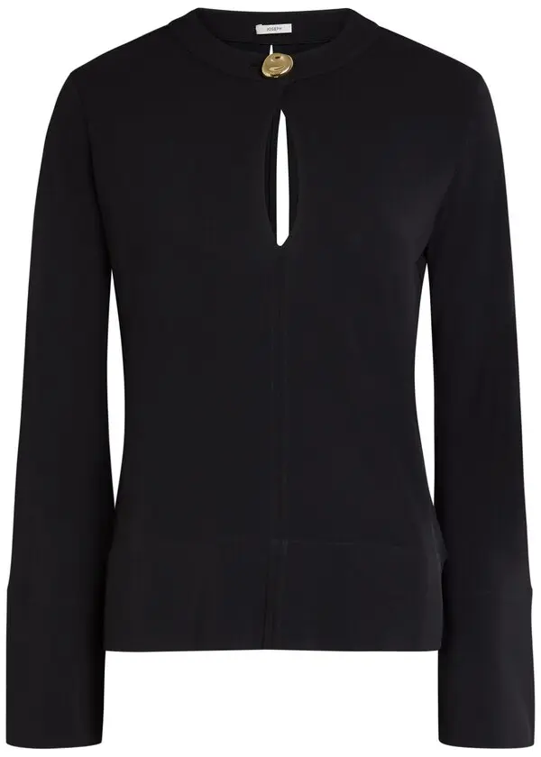 JOSEPH Fabiola Keyhole Jersey Blouse