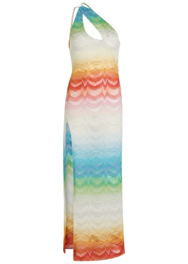 Missoni Patterned Metallic-knit Dress - Multicoloured
