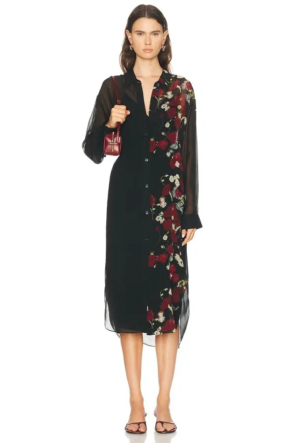 Khaite Gloria Printed Floral Dress