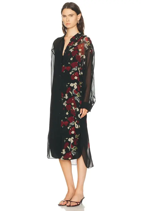 Khaite Gloria Printed Floral Dress