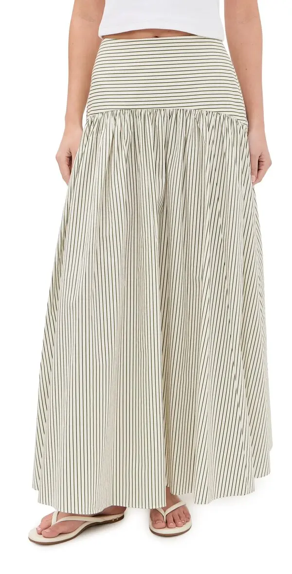 Staud Procida Stripe Skirt