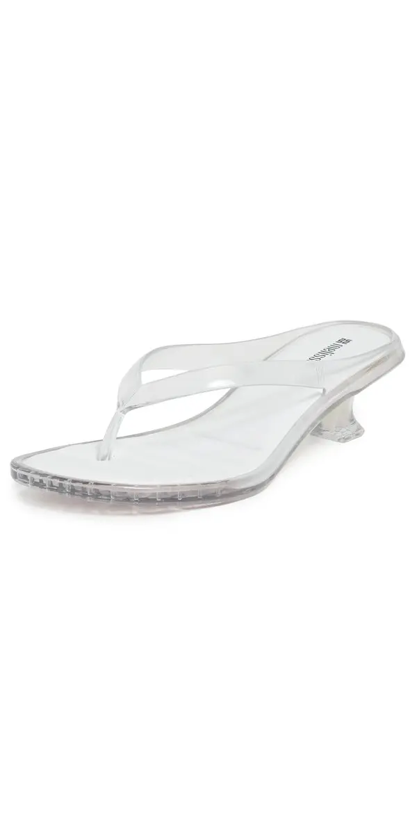 Melissa Jelly Kitten Heel Flip Flops - Clear