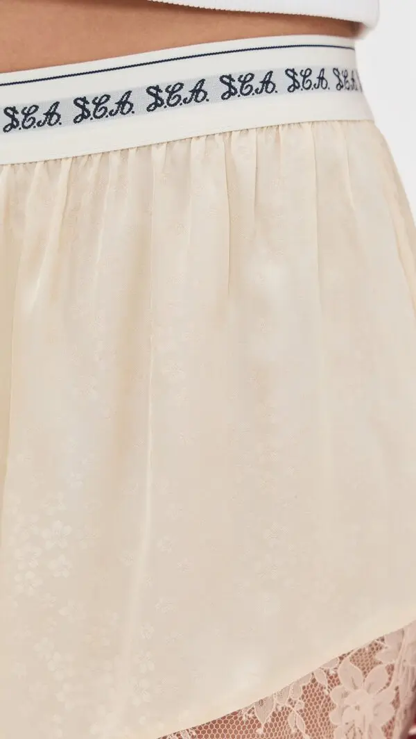 Sea Ethel Floral Lace Shorts - Butter