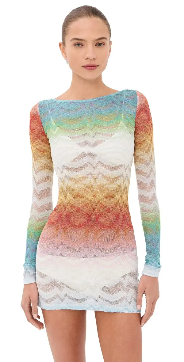 Missoni Long Sleeve Mini Dress - Multicolor