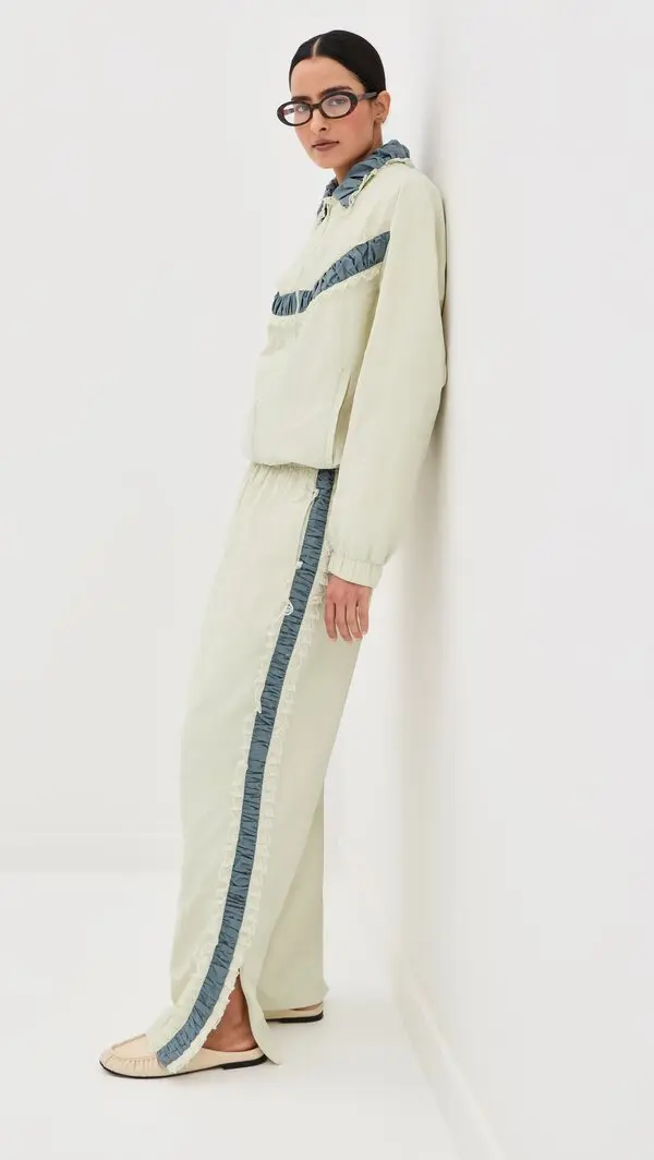 TANNER FLETCHER Ruched Stripe Pants