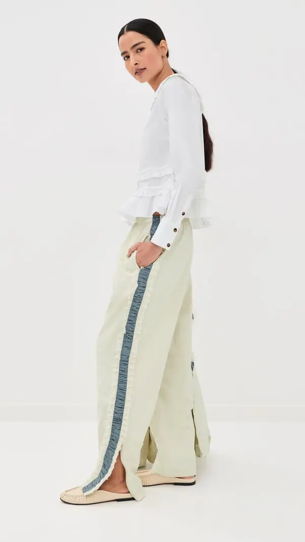 TANNER FLETCHER Ruched Stripe Pants