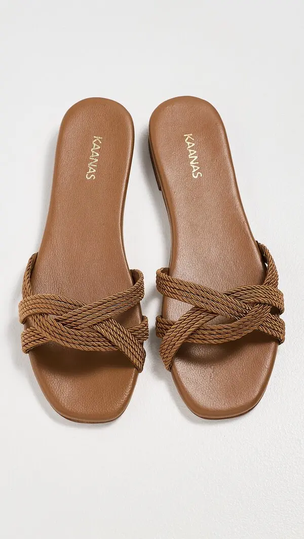 Kaanas Ayanna Rope Sandals - Coffee