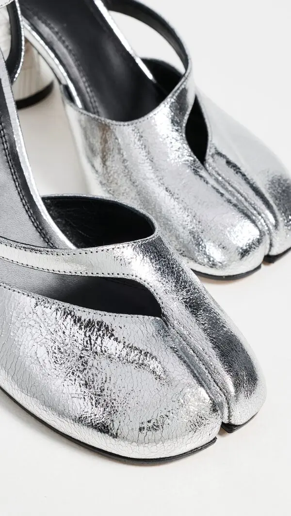MAISON MARGIELA Tabi Sandal Pumps 80mm - Silver
