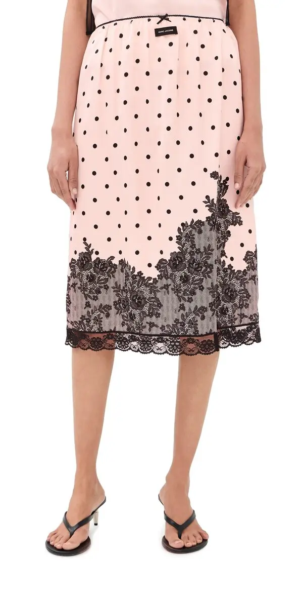 Marc Jacobs Trompe L'oeil Dots Skirt - Blush Multi