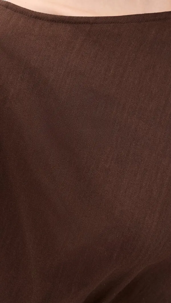 Staud Amelie Linen Midi Dress - Dark Oak