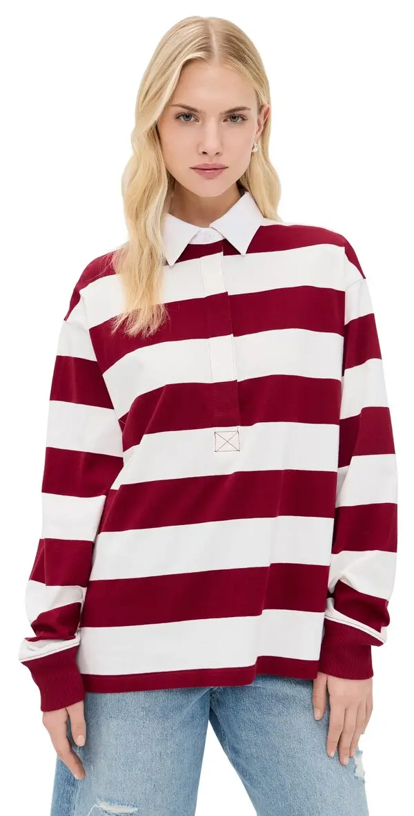 Good American Oversized Rugby Shirt