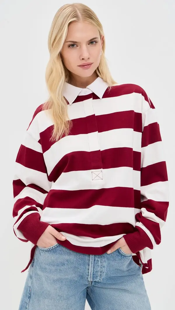 Good American Oversized Rugby Shirt