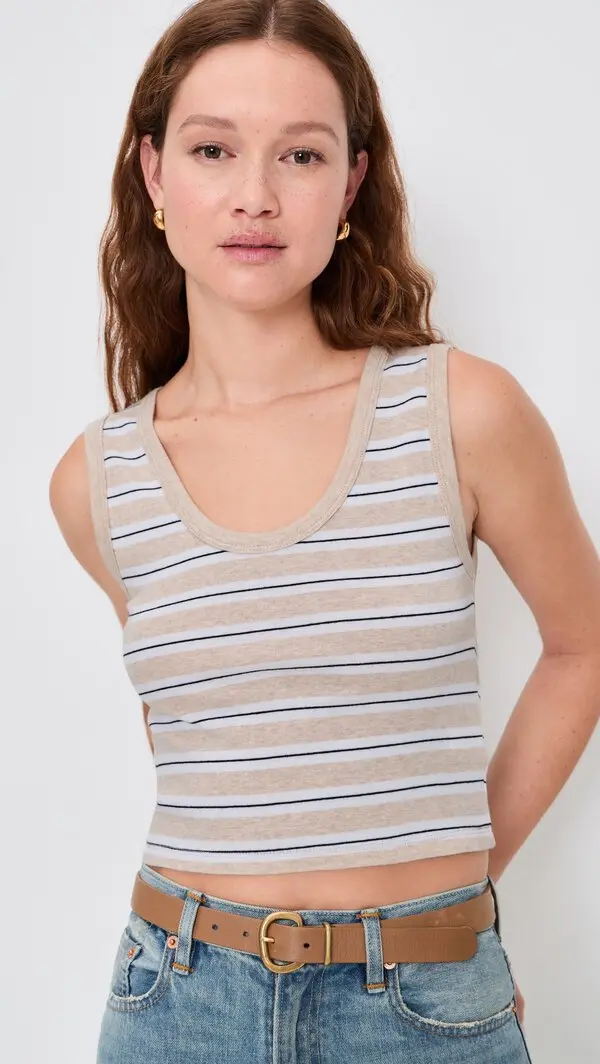 Enza Costa Cotton Stripe Tank