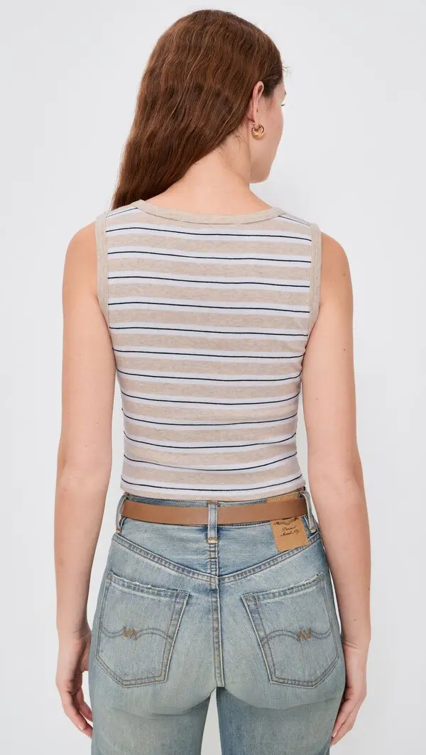 Enza Costa Cotton Stripe Tank