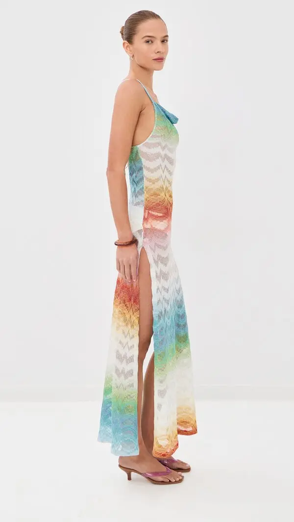Missoni Cowl Neck Long Cover Up Dress