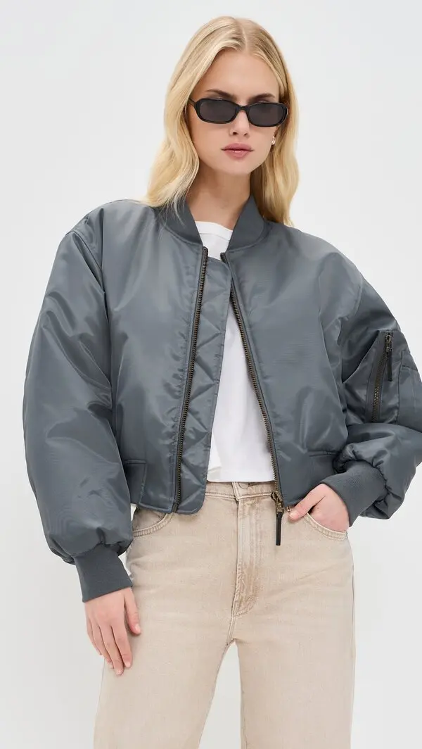 ANINE BING Cropped Leon Bomber