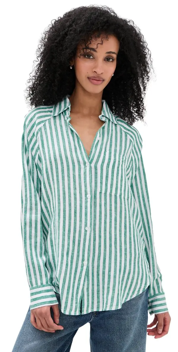 Z Supply Striped Button-down Shirt - La Palma