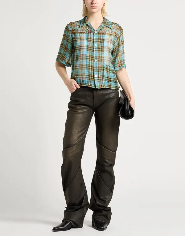 THE BIG WHITE BLUE Straight-leg Jeans With Coated Effect