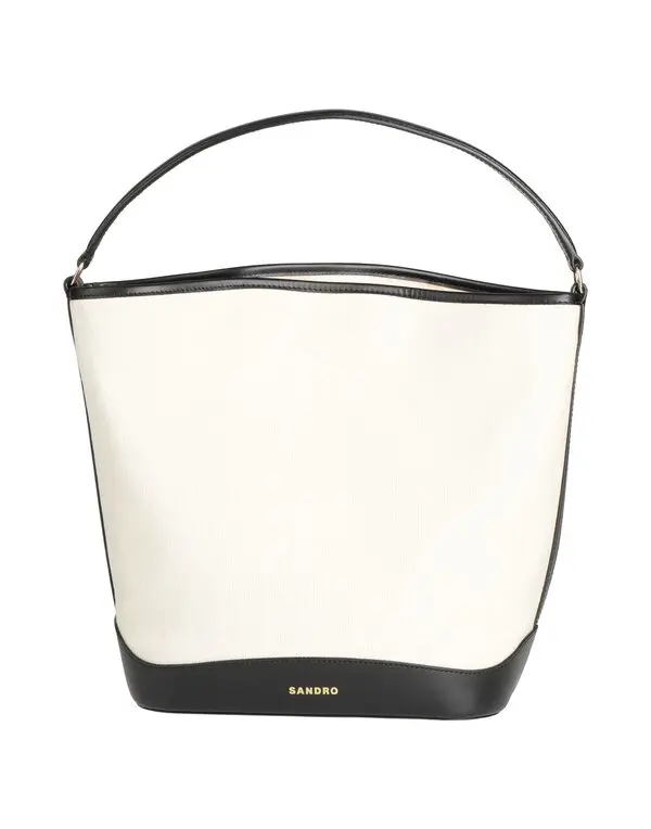 Sandro Handbag In Textile Fibers And Leather