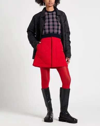 Burberry Mini Flared Quilted Skirt - Red