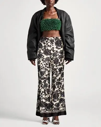 Sandro Floral Print Wide Leg Pants